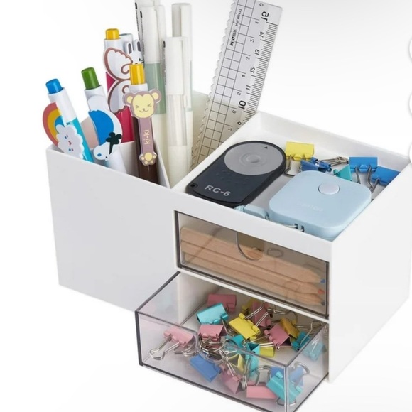 Storage & Organization | White Multicompartment Desk Organizer | Poshmark